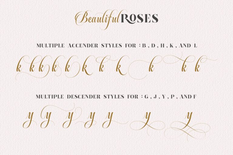 Beautiful Roses – Blankids Fonts