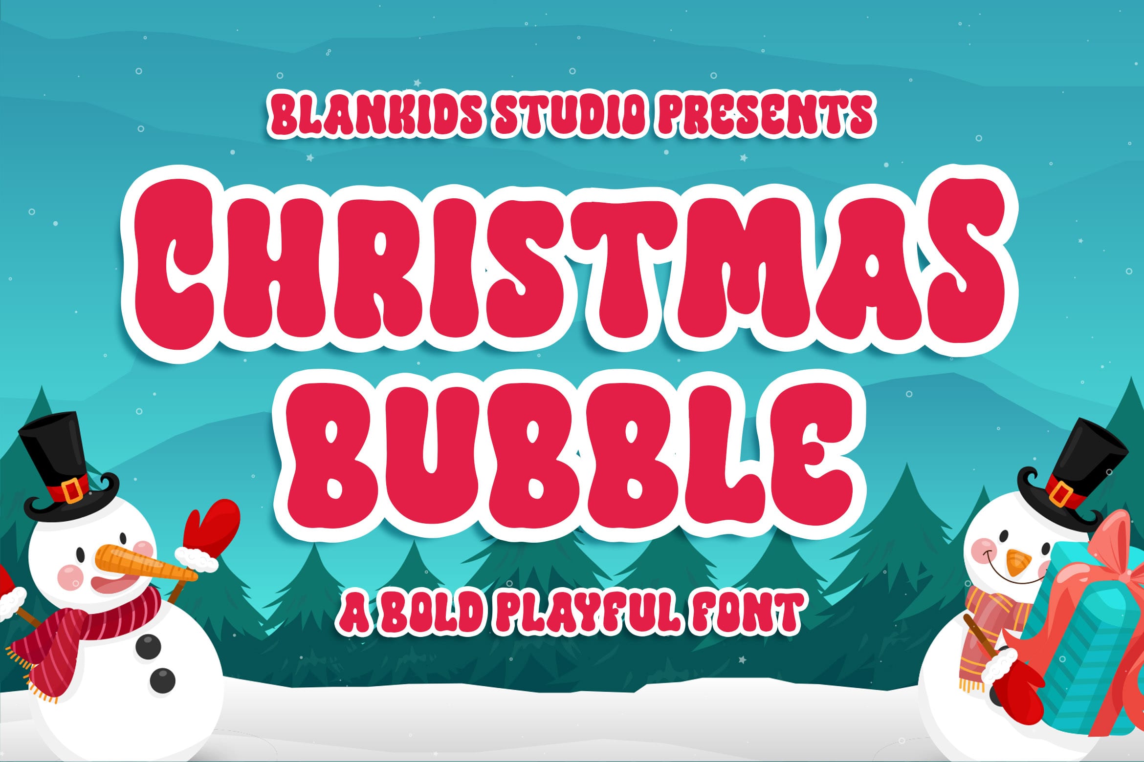 Christmas Bubble a Bold Playful Font