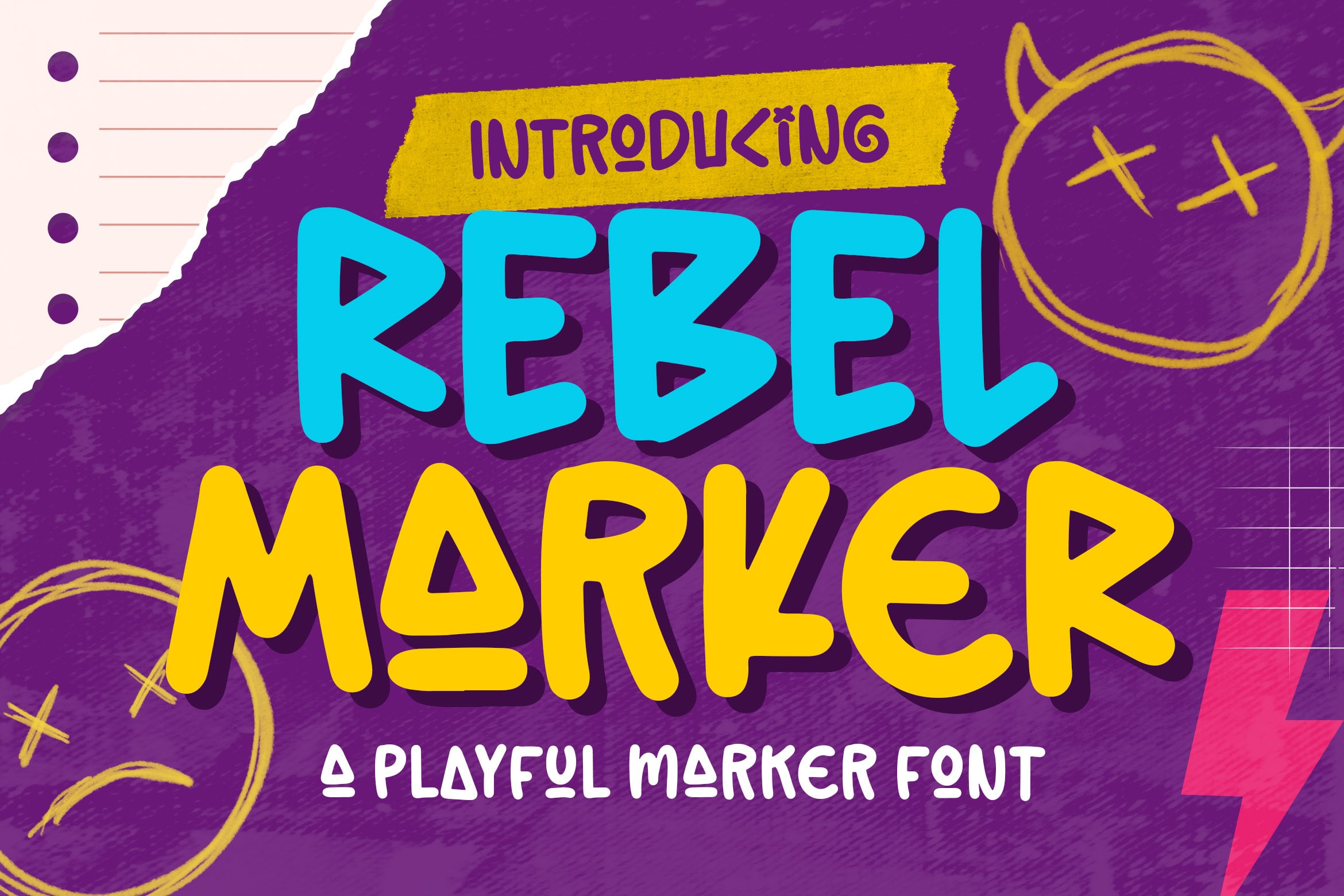 Rebel Marker a Playful Marker Font