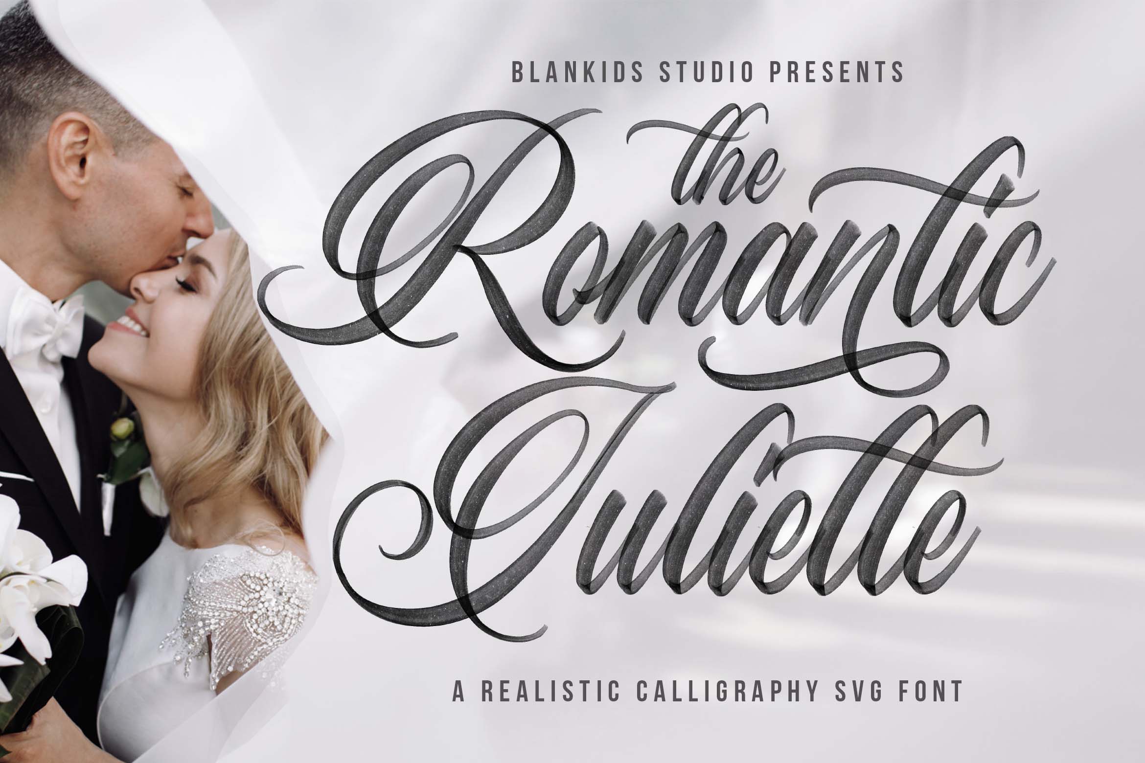 Romantic Juliette a Realistic Calligraphy SVG Font